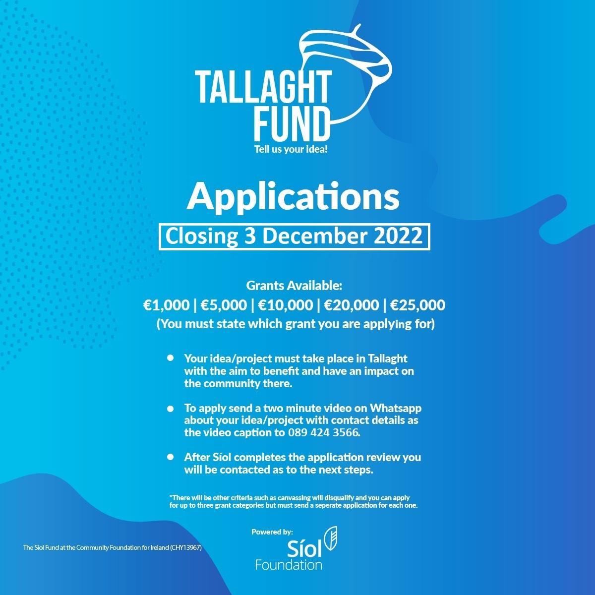 Tallaght Fund 2022 Inviting Applications | The Wheel