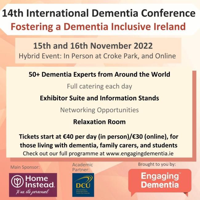2022 International Dementia Conference, 15 & 16 Nov | The Wheel