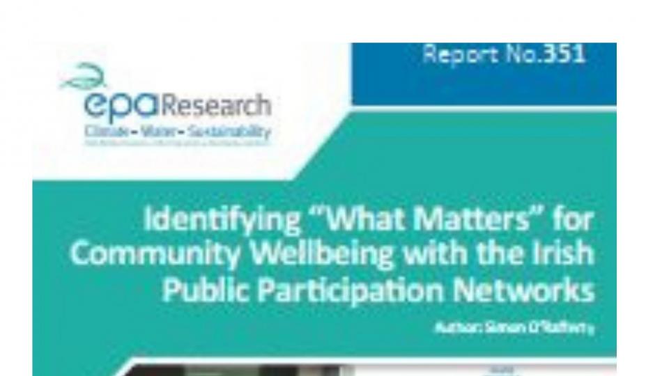 New Report - Identifying “What Matters” for Community Wellbeing with ...