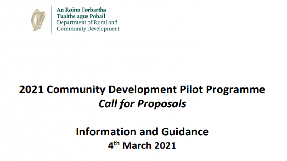 Minister O’Brien Launches €1m Fund for Community Development Pilot ...