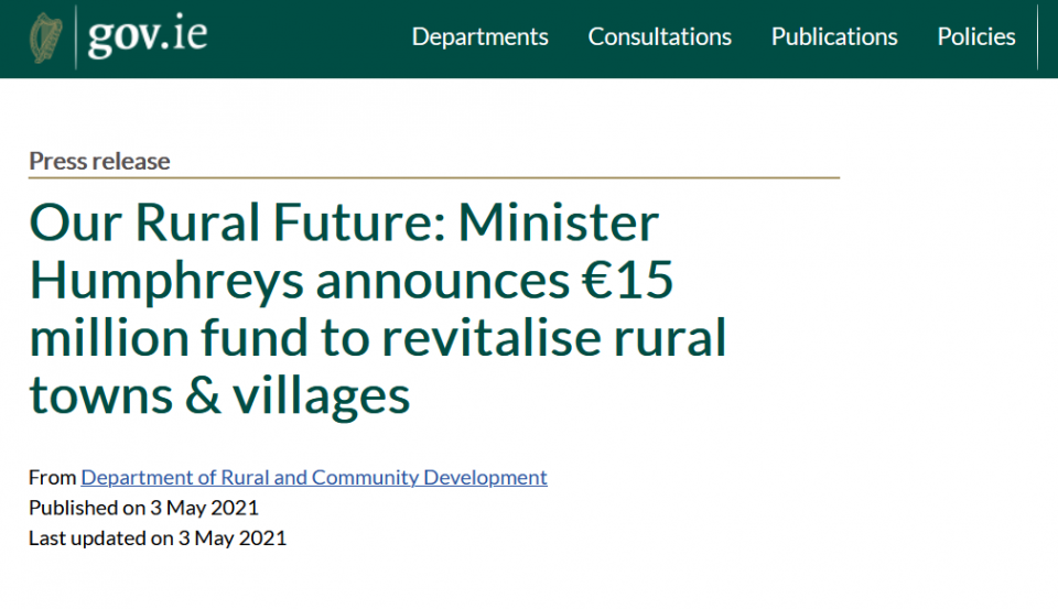 Our Rural Future: €15m Fund to Revitalise Rural Towns & Villages | The ...