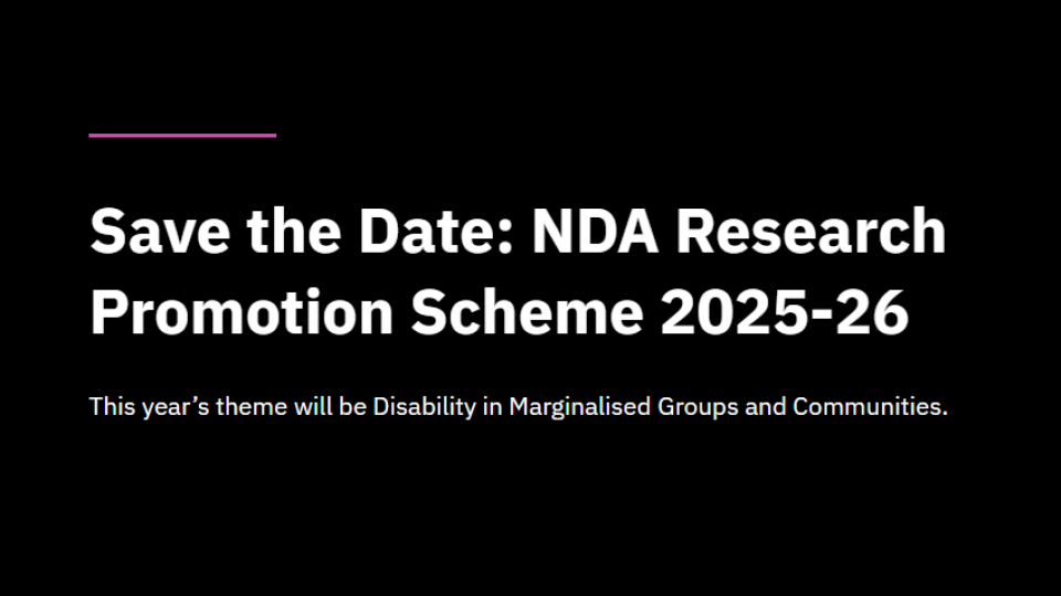 SAVE THE DATE: NDA Research Promotion Scheme | The Wheel
