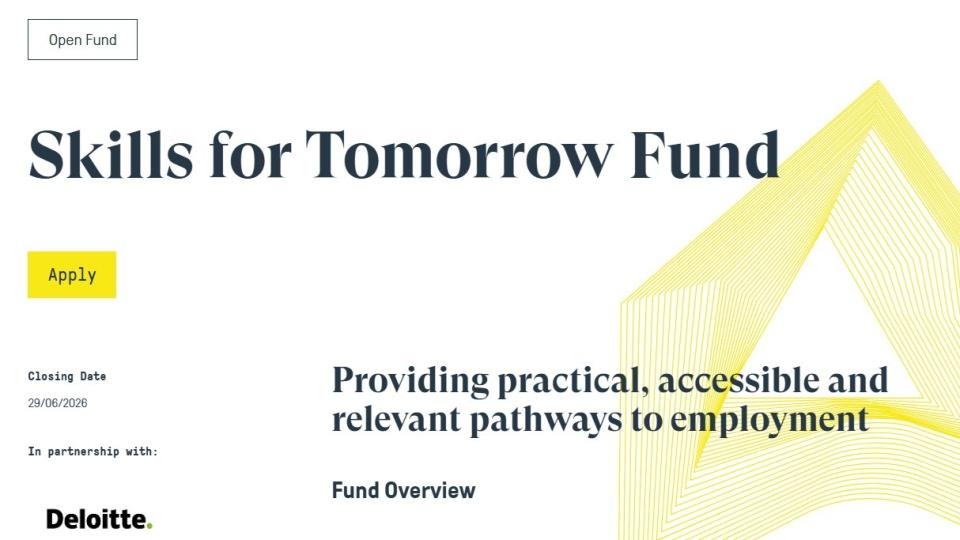 Applications Invited for the Skills for Tomorrow Fund | The Wheel